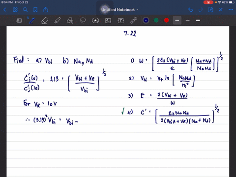 SOLVED:Consider two p^+ n silicon junctions at T=300 K reverse biased ...