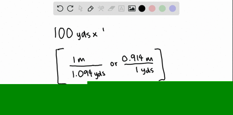 SOLVED:For Exercises 1-28, convert. A football field measures 100 yards ...