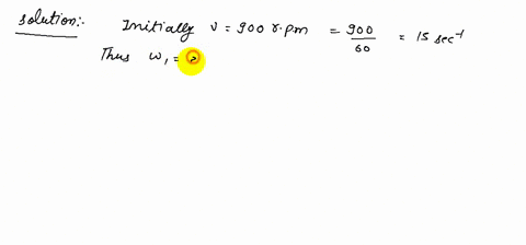 SOLVED:A wheel is rotating at 900 rpm about its axis. When power is cut ...