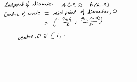 SOLVED:We can find an equation of a circle if we know the coordinates ...