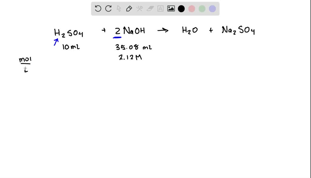 A 10.00-mL sample of sulfuric acid from an automobile battery requires ...