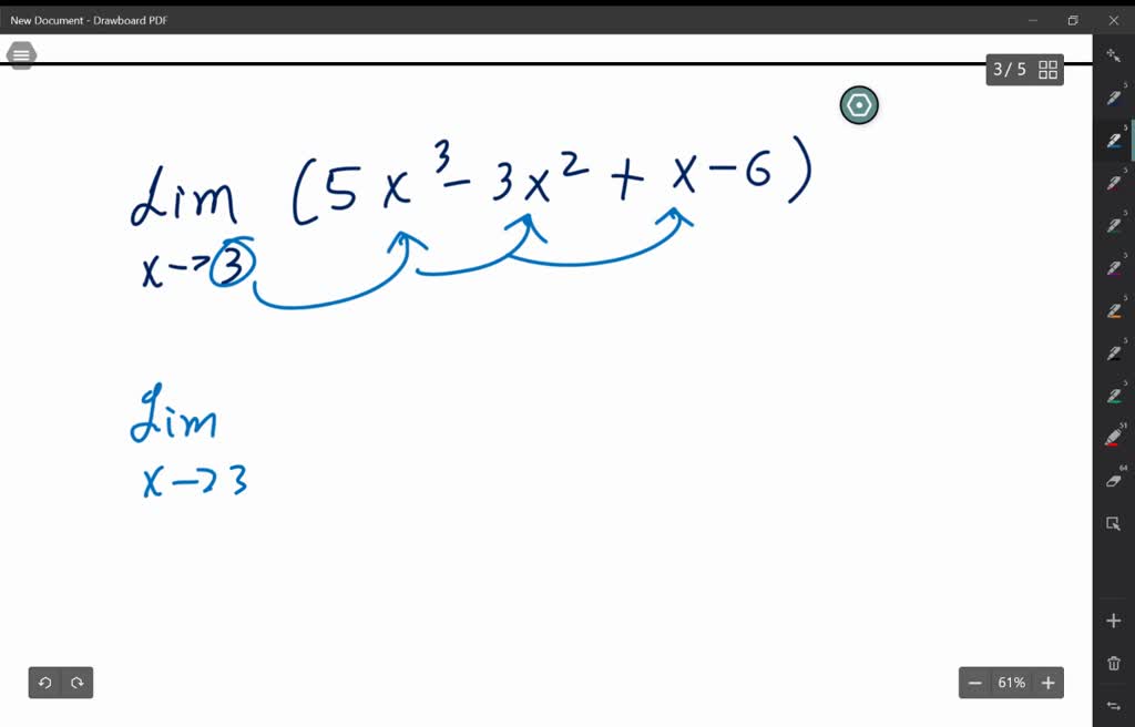 ⏩SOLVED:Evaluate the limit and justify each step by indicating the ...