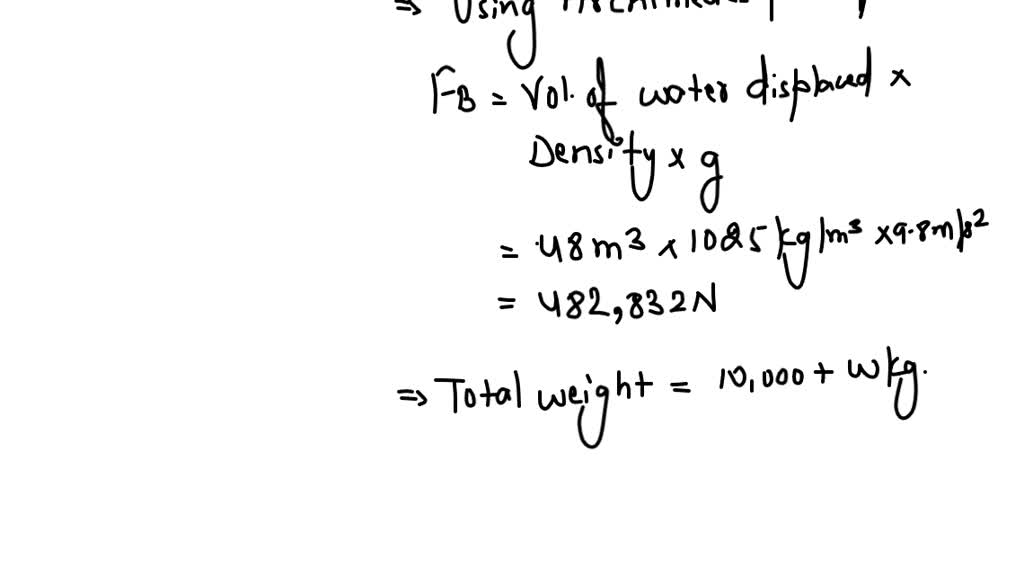 A steel tank of cross-sectional area 3 m^2 and height 16 m weighs 10000 ...
