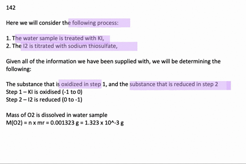 SOLVED:The Winkler method for dissolved oxygen in water is based on the rapid oxidation of solid ...