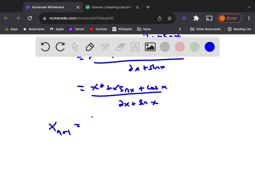 Solved In Exercises 7 16 Use Newtons Method To Solve The Given