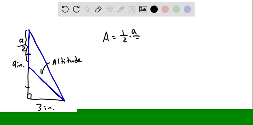 SOLVED:Find the area of the triangular part of the paper airplane wing ...