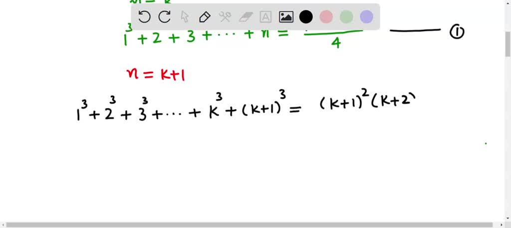 SOLVED:Use mathematical induction to verify the formula for the sum of cubes given in Exercise 40.