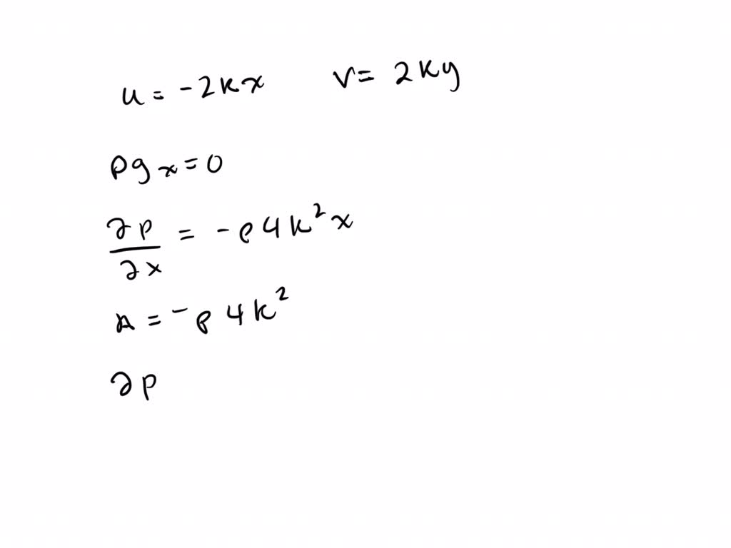 SOLVED: The velocity potential ϕ=-k(x^2-y^2) (k= constant ) may be used to represent the flow ...