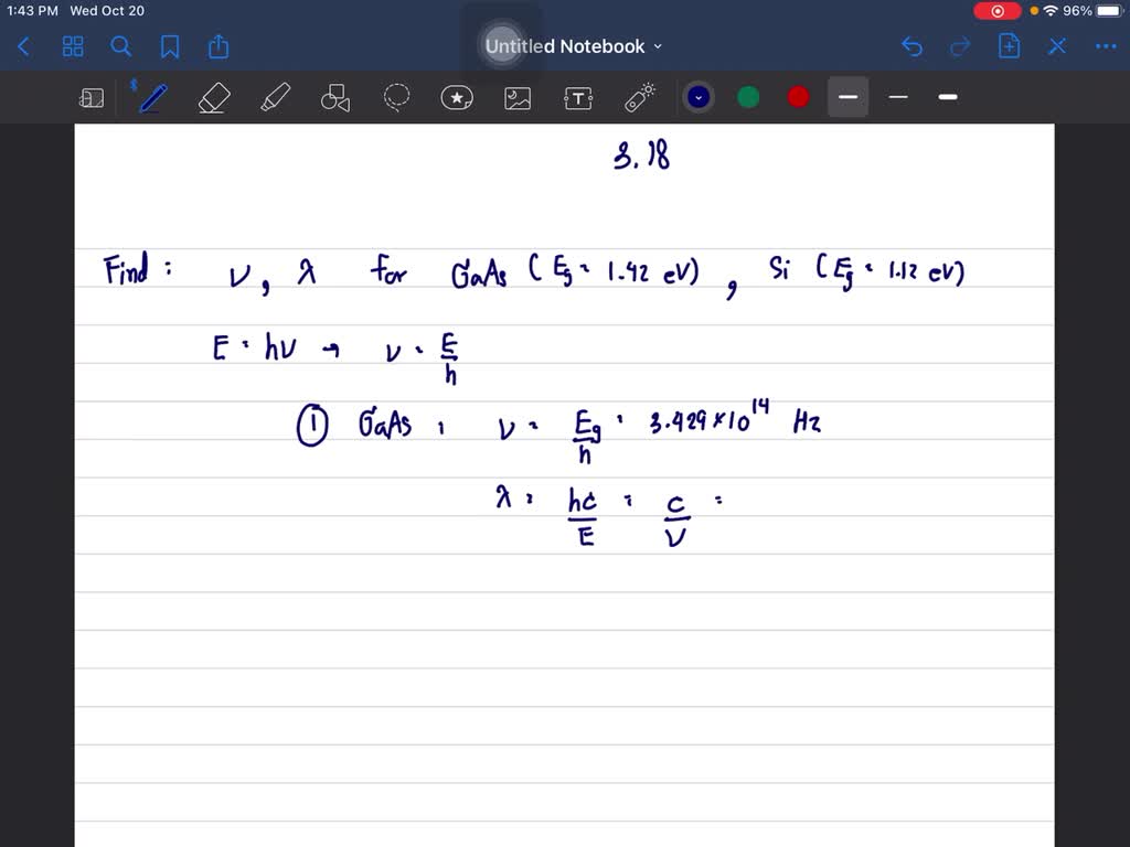 SOLVED: The absorption spectrum of ultrapure gallium arsenide (GaAs) at ...