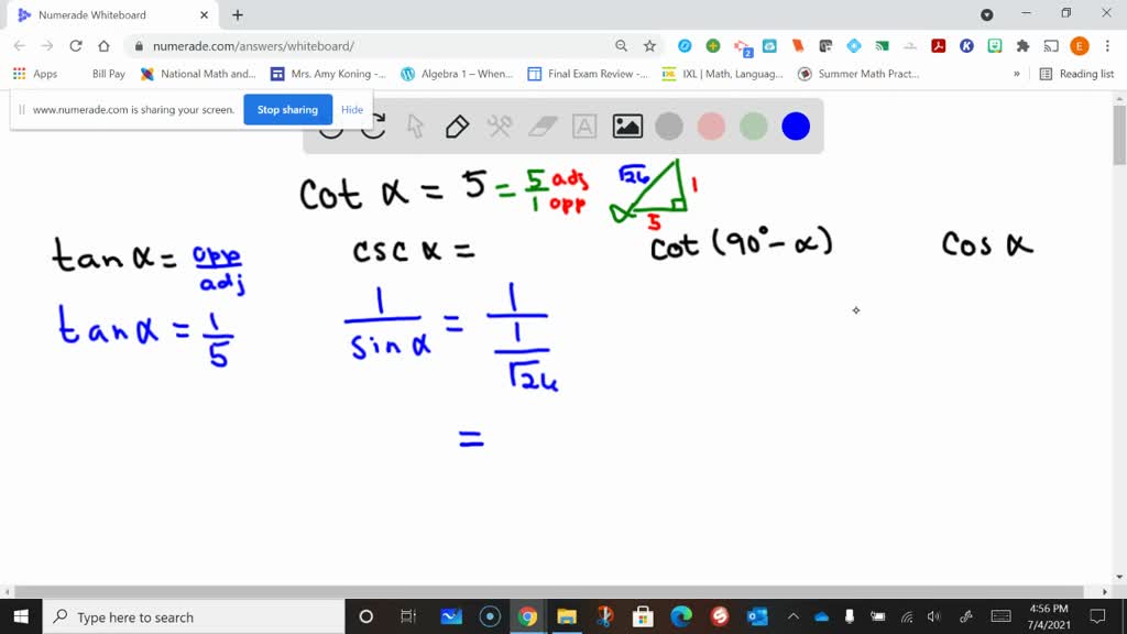 SOLVED:Use the given function value(s), and trigonometric identities (including the cofunction ...