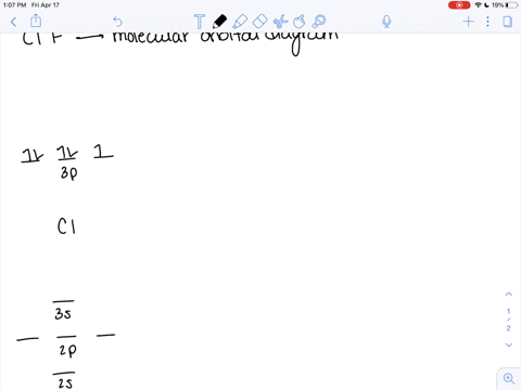 SOLVED:Draw a molecular orbital energy diagram for ClF. (Assume that ...
