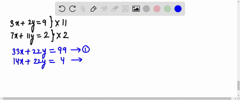 ⏩SOLVED:Solve the pair of simultaneous equations using any method ...