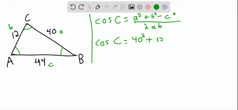 ⏩SOLVED:Solve triangle A B C. | Numerade