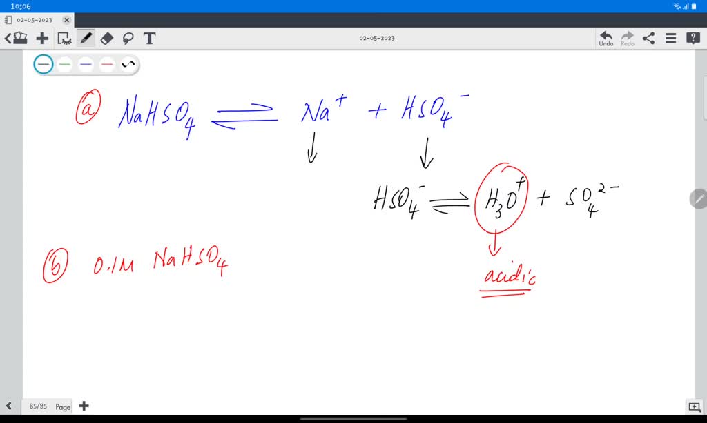 SOLVED:Based on equation 5, is water considered to be acidic, basic, or ...