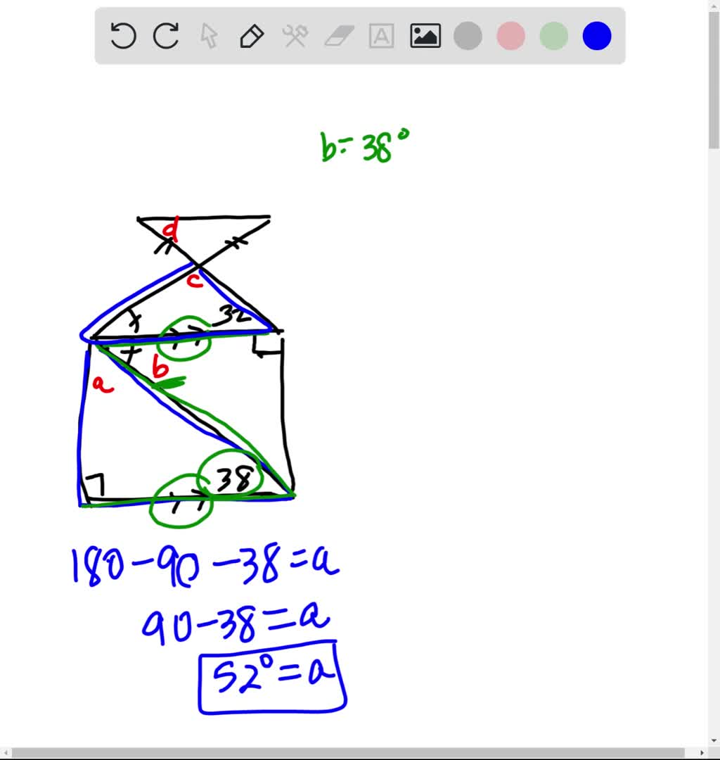 SOLVED:Calculate lettered angle measure. (Check your book to see figure)