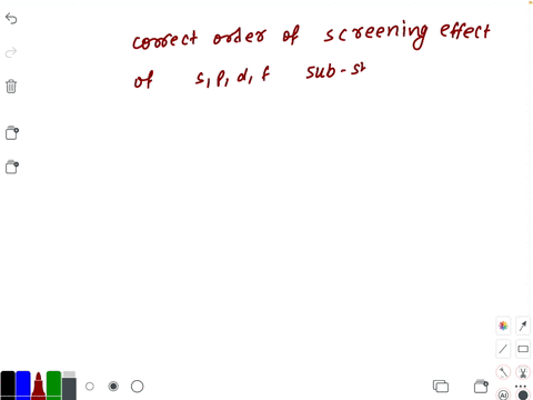 ⏩SOLVED:The correct order of screening effects of s, p, d, f… | Numerade