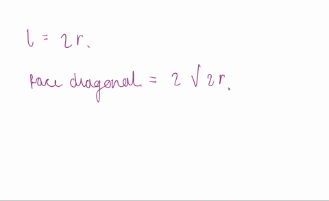 SOLVED:Derive the length of the body diagonal in simple cubic and fcc ...