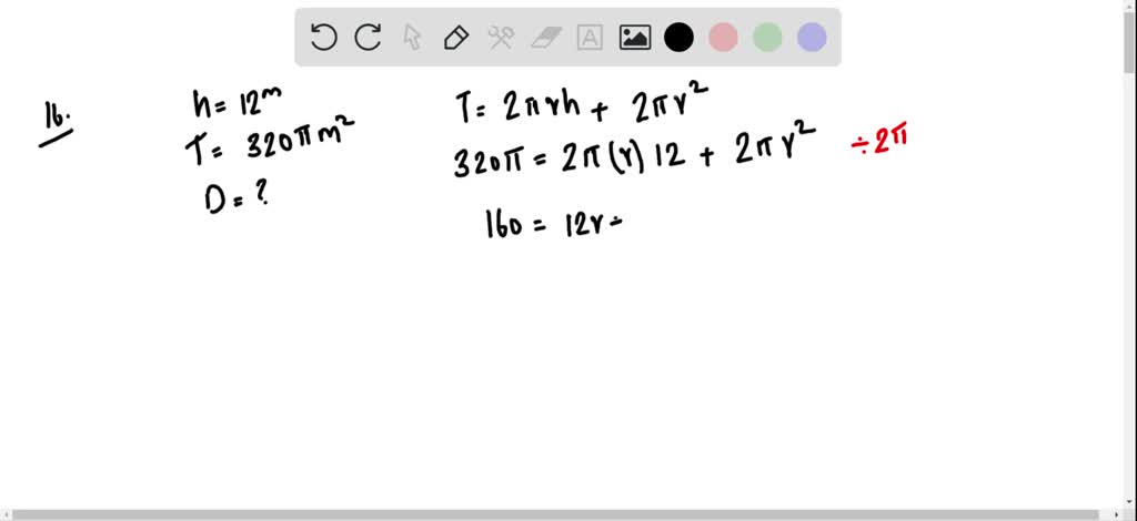 SOLVED:Find the diameter of the base of each cylinder. The surface area ...