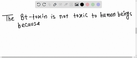 SOLVED:The Bt-toxin is not toxic to human beings because (a) The pro Bt ...