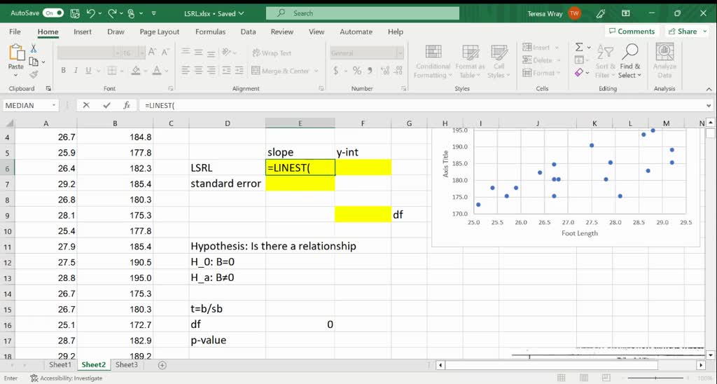SOLVED:Use the data from Appendix B to construct a scatterplot, find the value of the linear ...