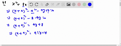 SOLVED:Convert each equation to standard form by completing the square on x or y . Then find the ...
