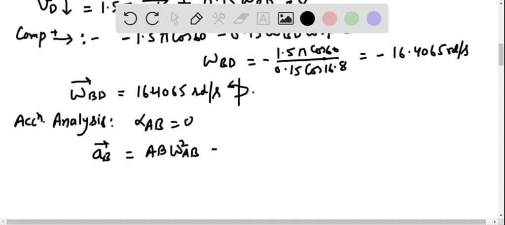 SOLVED:Knowing that crank A B rotates about point A with a constant ... SOLVED:Knowing that crank A B rotates about point A with a constant ...