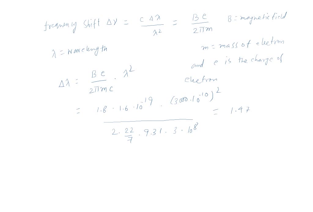 SOLVED:Compute the separation in angstrom units of the outer two lines ...
