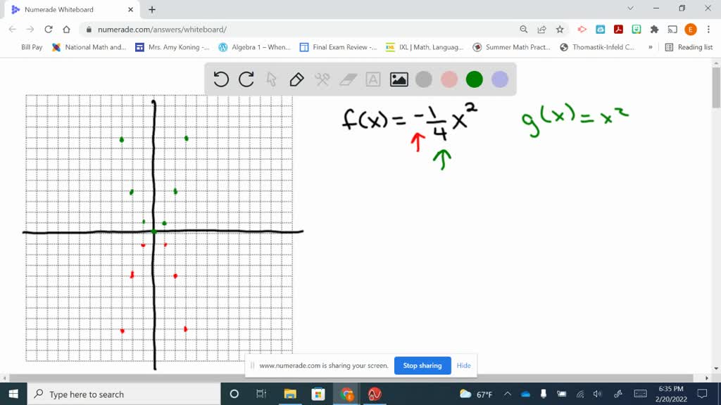 Graph each quadratic function. Label the vertex and sketch and label ...