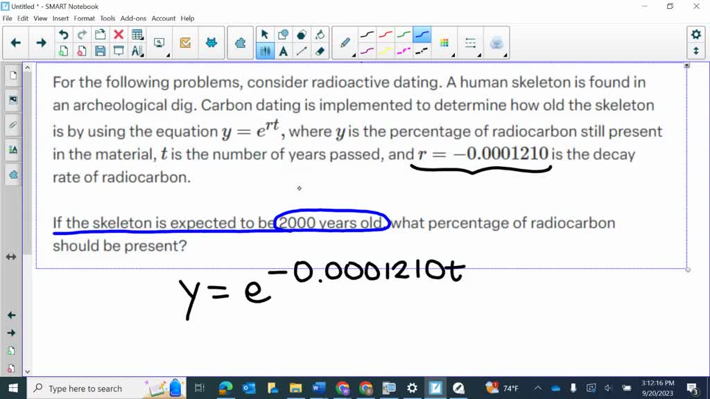 SOLVED:For the following problems, consider radioactive dating. A human ...