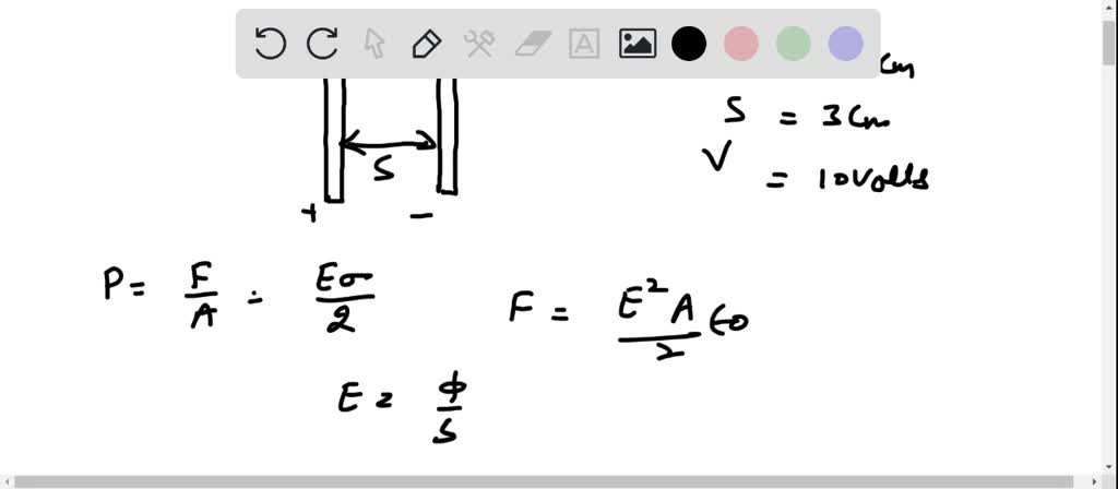 SOLVED: Calculate the electrical force which acts on one plate of a ...