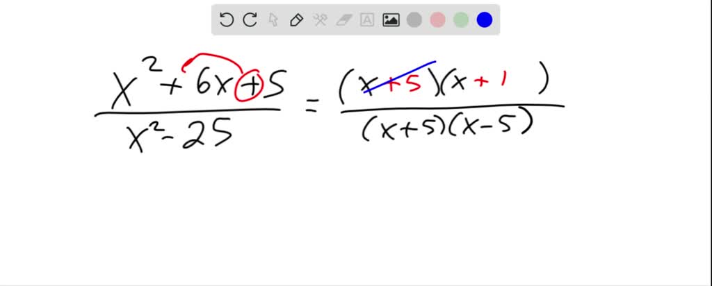 ⏩SOLVED:Factor the numerator and the denominator. Then simplify by ...