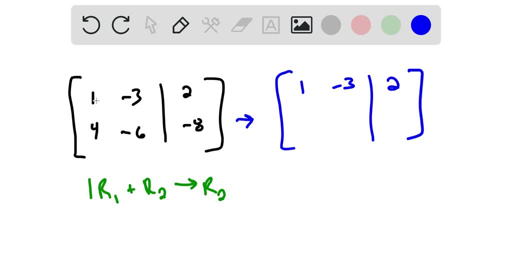 SOLVED:Perform each of the row operations indicated on the following ...