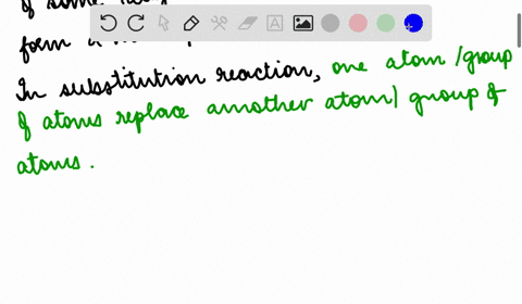 SOLVED:(a) What is the difference between a substitution reaction and ...