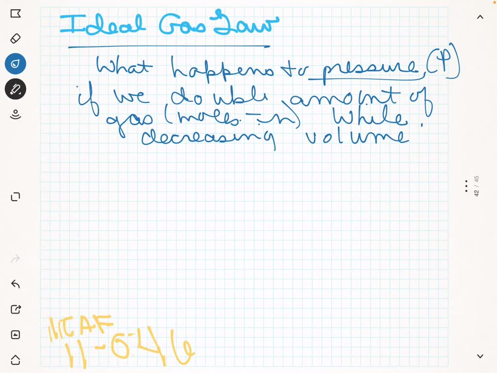 SOLVED:According to the ideal gas law, what would happen to the ...