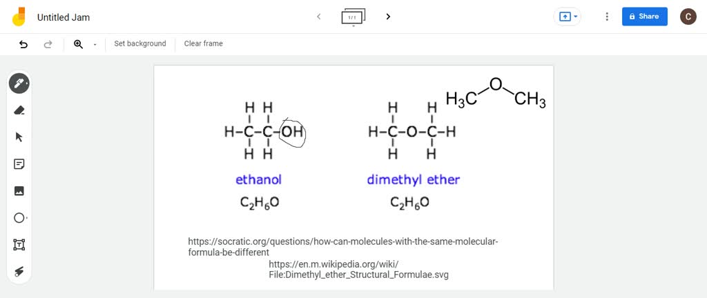 For each general anesthetic formula given below, write statements ...