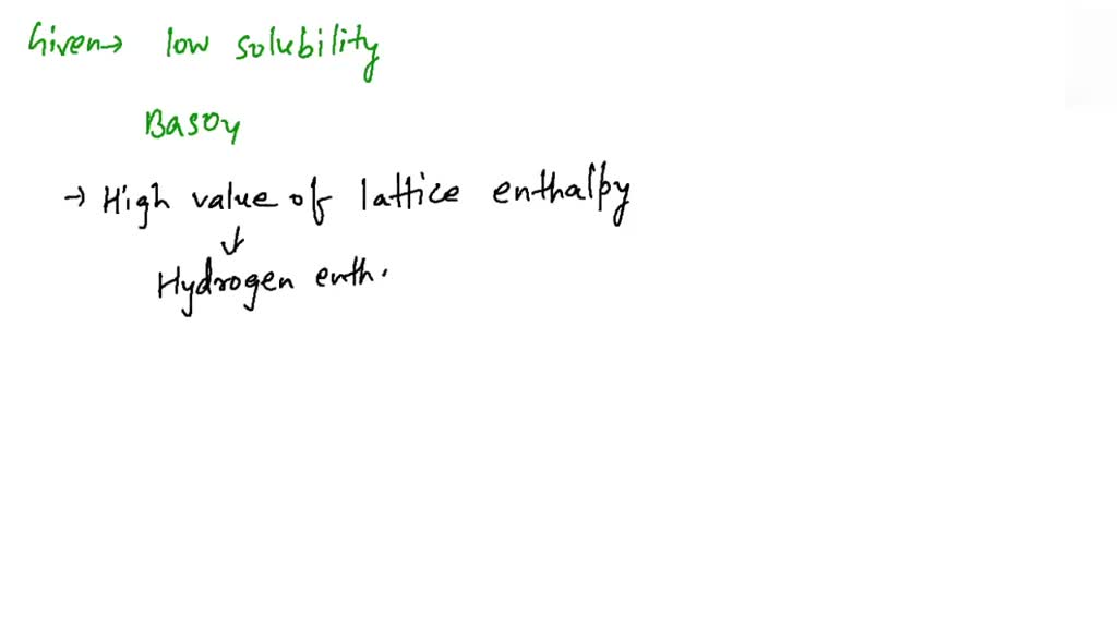 SOLVED:The lowest solubility of BaSO4 in water is due to (1) ionic bond ...