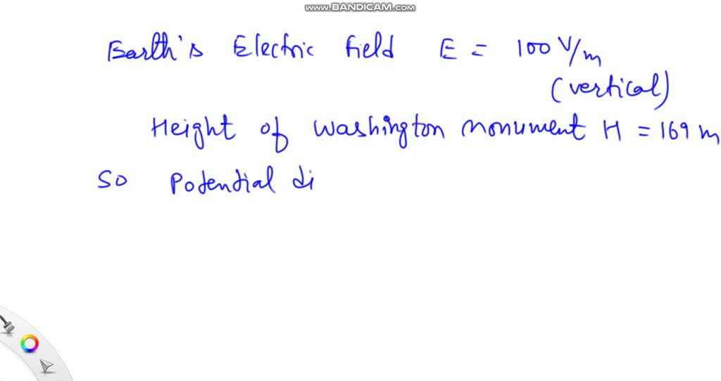 SOLVED:Earth has a vertical electric field with a magnitude of ...