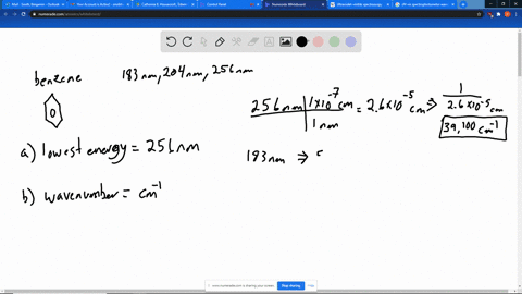 SOLVED:The absorption spectrum of benzene dissolved in cyclohexane ...