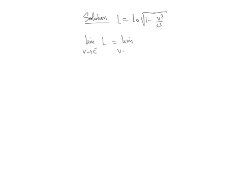 SOLVED: In the theory of relativity, the Lorentz contraction formula L ...