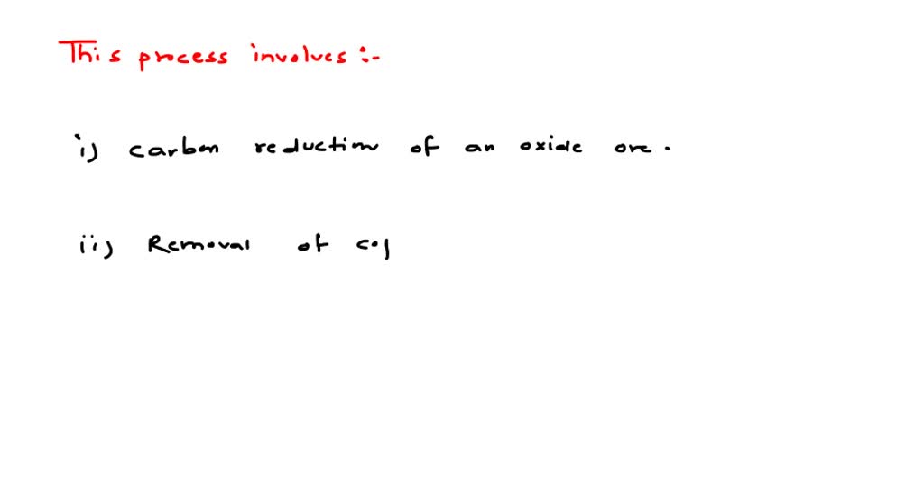 ⏩SOLVED:Extraction of metal from the ore cassiterite involves (A ...