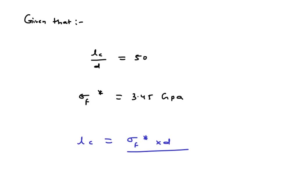 16.6 For a glass fiber-epoxy matrix combination, the critical fiber ...