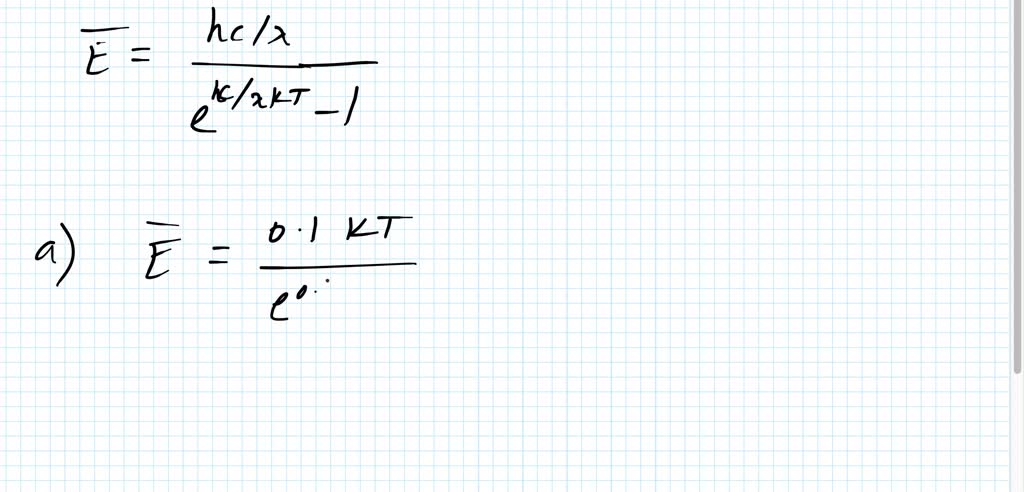Calculate the average energy E̅ per mode of oscillation for (a) a long ...