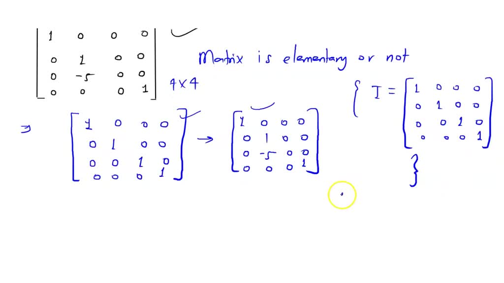 Determine si las matrices son elementales. Si es así, establezca las ...