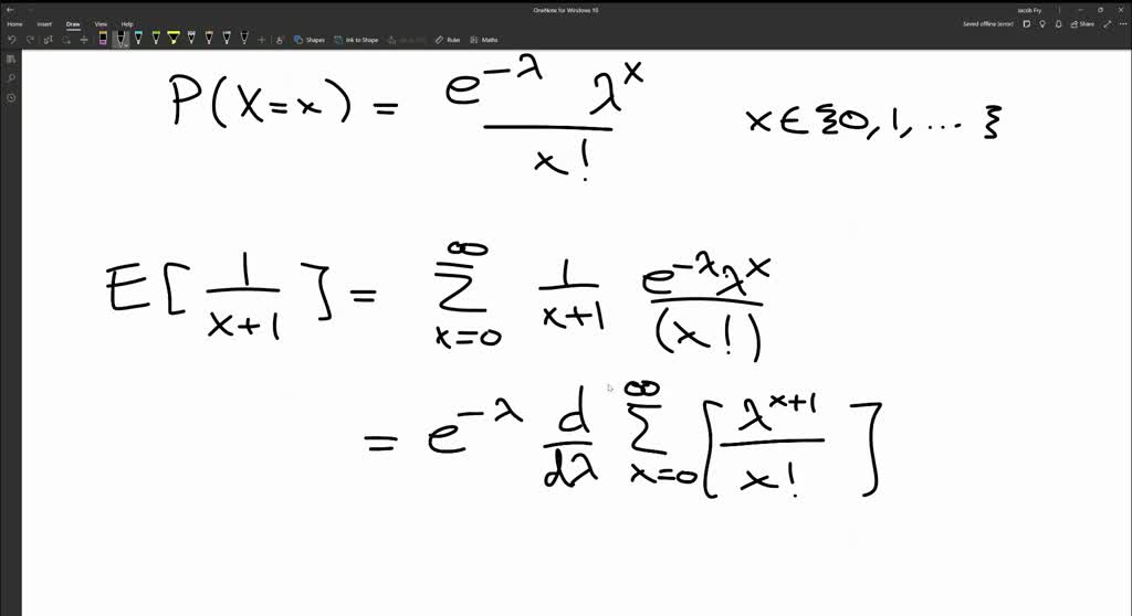 Calculate E(X) and E(X^2) for a random variable X having a Poisson distribution by first finding ...