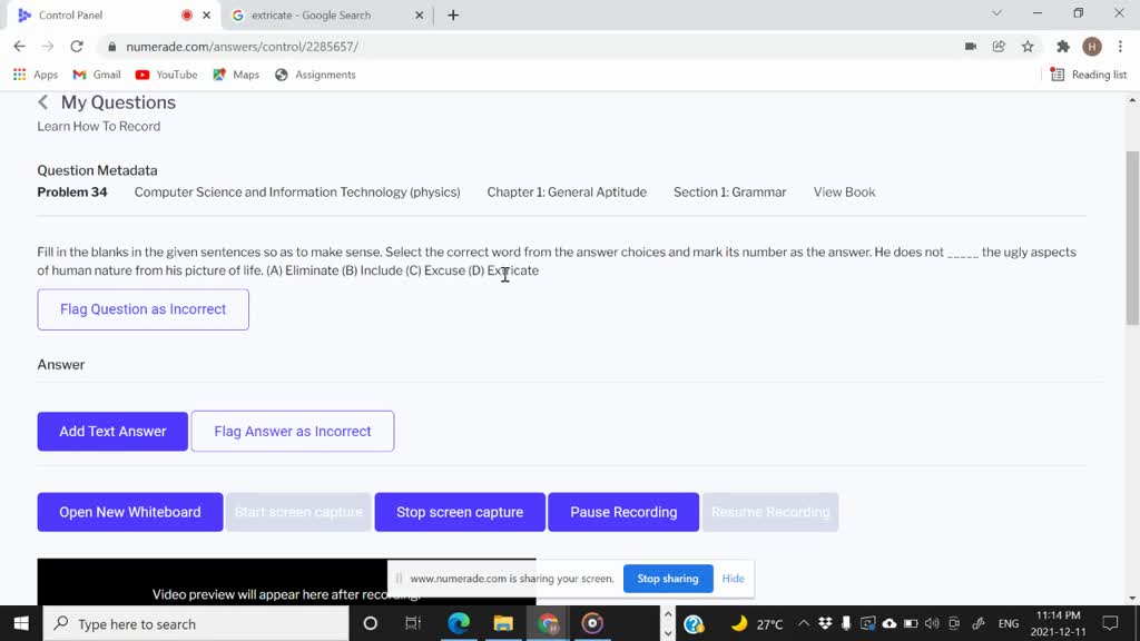 Fill in the blanks in the given sentences so as to make sense. Select the correct word from the ...