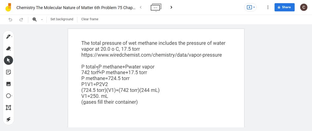 SOLVED:A sample of methane gas, CH4, was slowly heated at a constant ...