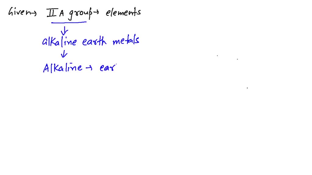 SOLVED:The group IIA elements of the periodic table (I) are called ...