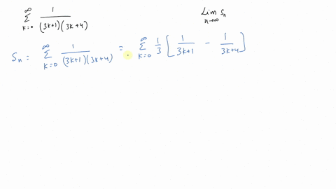SOLVED:Telescoping series For the following telescoping series, find a formula for the nth term ...