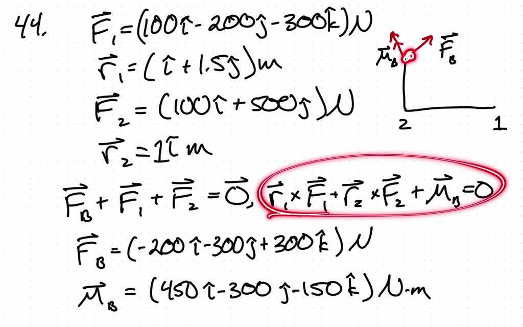 SOLVED: Determine the x, y, z components of internal loading at a section passing through point ...