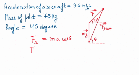 ⏩SOLVED:A jet aircraft is accelerating at 3.5 m / s^2 at an angle of ...